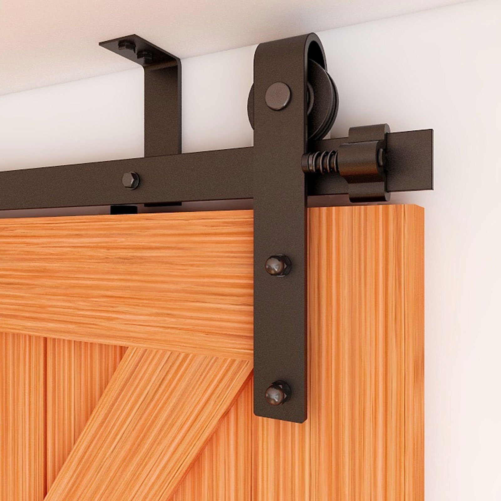 Ceiling Mount Bracket Sliding Barn Door Hardware Kit - CCJH
